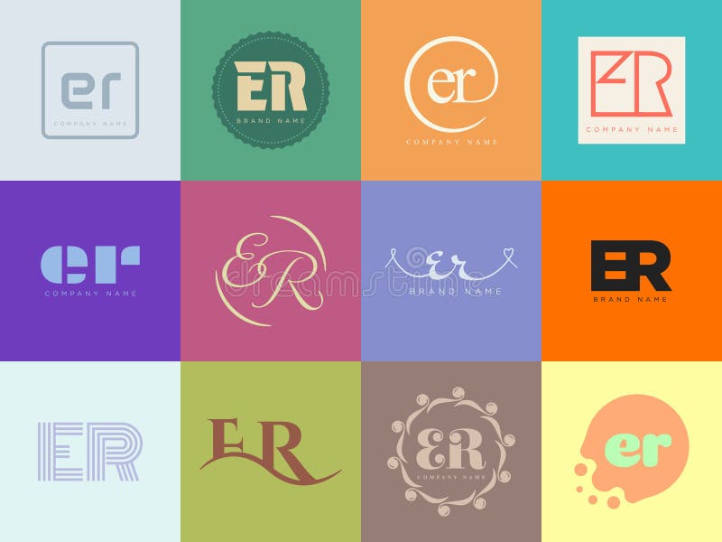 ER Logo Company Template. Letter E and R Logotype Stock Vector ...