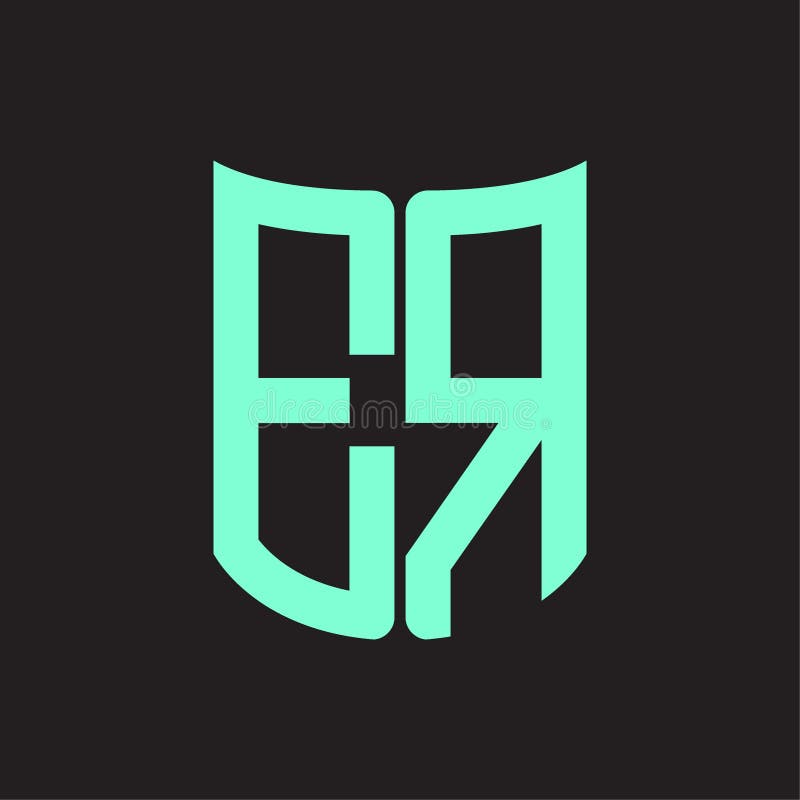 ER Logo Monogram with Ribbon Style Design Template Stock Vector ...