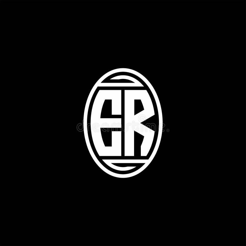 ER Monogram Logo Isolated on Oval Rotate Shape Stock Vector ...