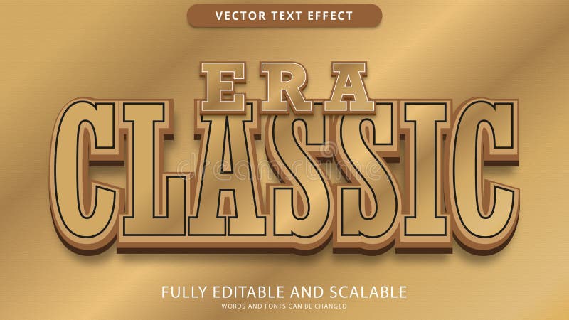 Era Classic Text Effect Editable Eps File Stock Vector - Illustration ...