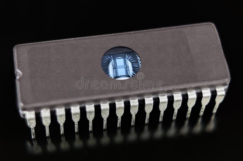 Integrated Circuit, Resistors and Capacitor Soldered on PCB Stock Photo ...