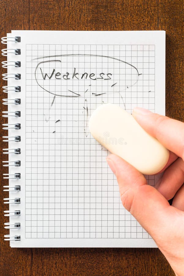 Erase all the weaknesses stock photo. Image of meetings - 44910800