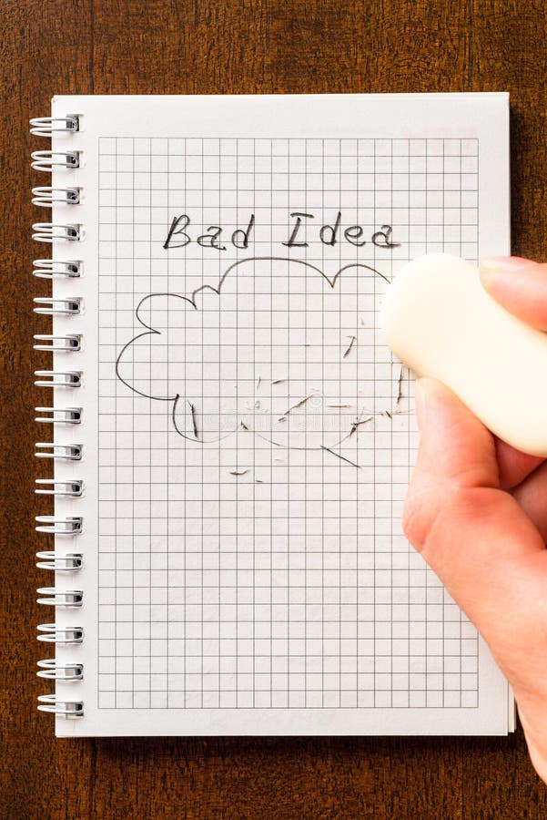 Erase the bad idea stock image. Image of copy, colors - 44911047