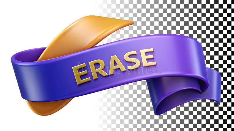 Erase Banner Icon, Delete Message for Editing and Correction Themes Png ...