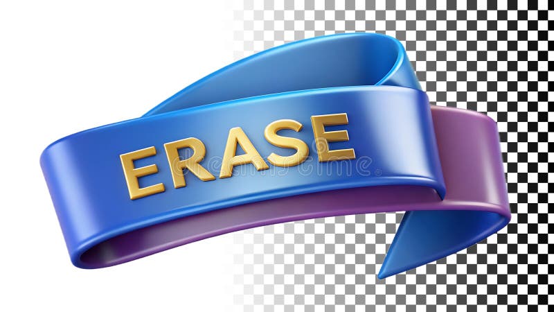 ERASE Banner, Text Banner, Delete Message, Remove Banner, Action Banner Png Transparent Image ...
