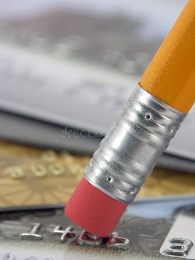 Erase credit card debt stock image. Image of interest - 12528273