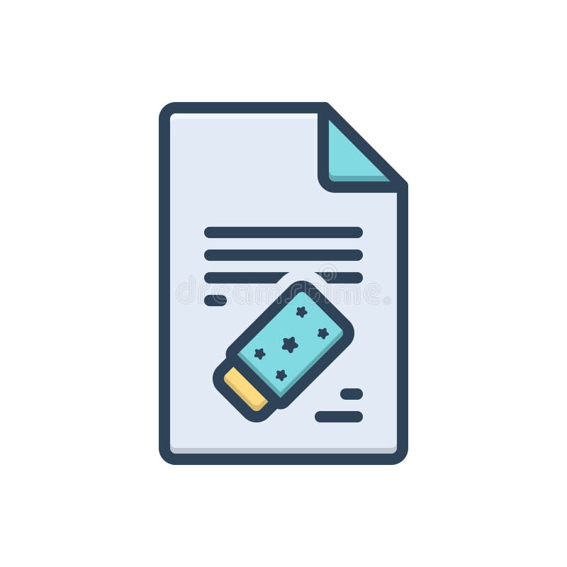 Color Illustration Icon for Erase, Delete and Education Stock ...