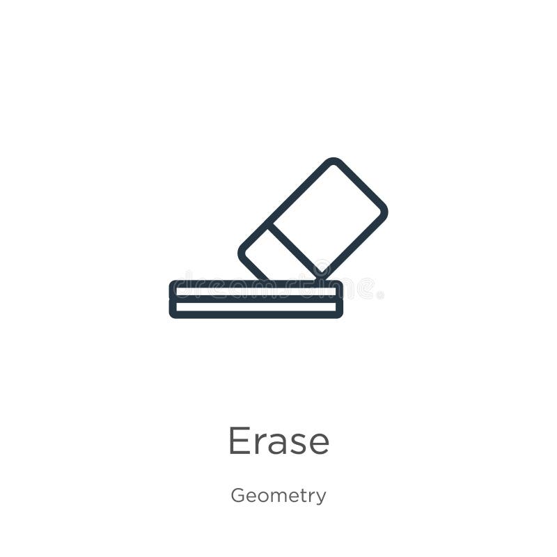 Eraser Icon. Erase Pencil Line Symbol. Stock Vector - Illustration of ...