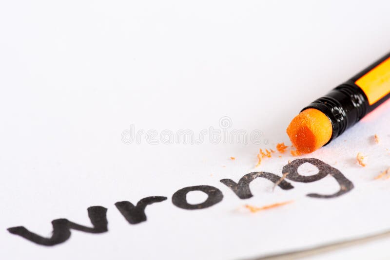 Edit Wrong Word stock photo. Image of word, macro, wrong - 15888648