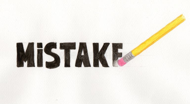 Erase your mistakes stock illustration. Illustration of eraser - 15467106