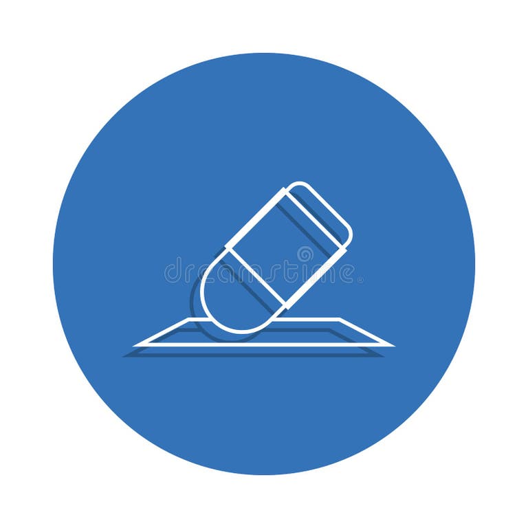 Eraser Badge Icon. Element of Education for Mobile Concept and Web Apps ...