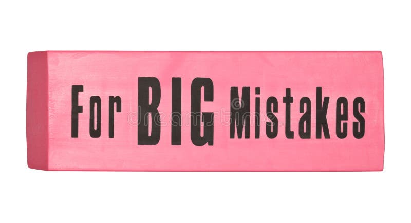 Eraser for Big Mistakes stock image. Image of element - 27597455