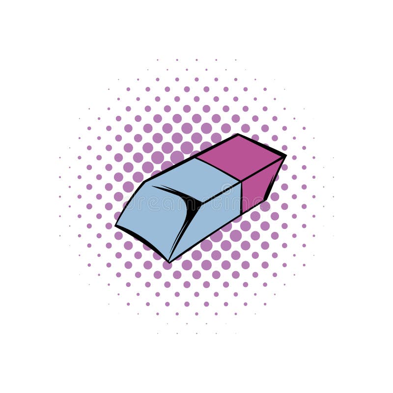 Eraser comics icon stock illustration. Illustration of blue - 125399758