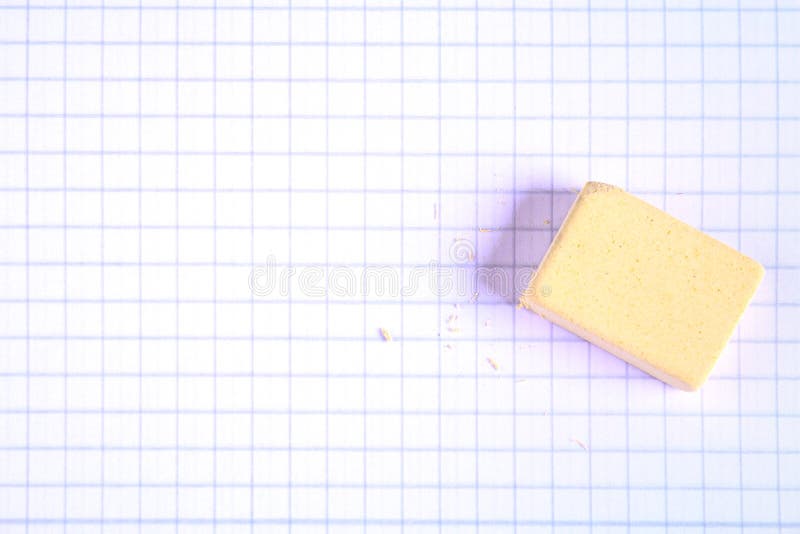 Eraser Erasing on a Sheet in a Cage. Stock Photo - Image of black ...