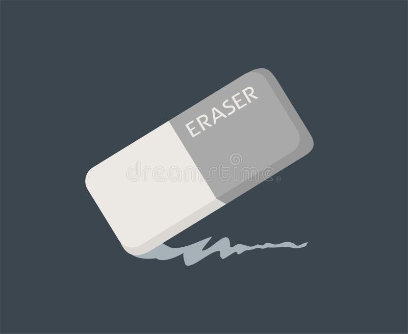 Eraser flat draw stock vector. Illustration of erase - 280653411