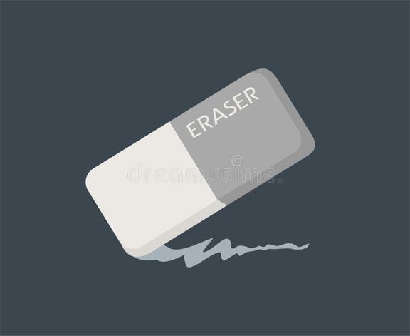 Eraser flat draw stock vector. Illustration of erase - 280653411