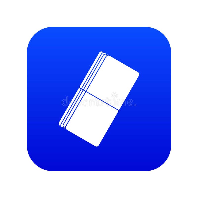 Eraser icon digital blue stock vector. Illustration of stationery ...