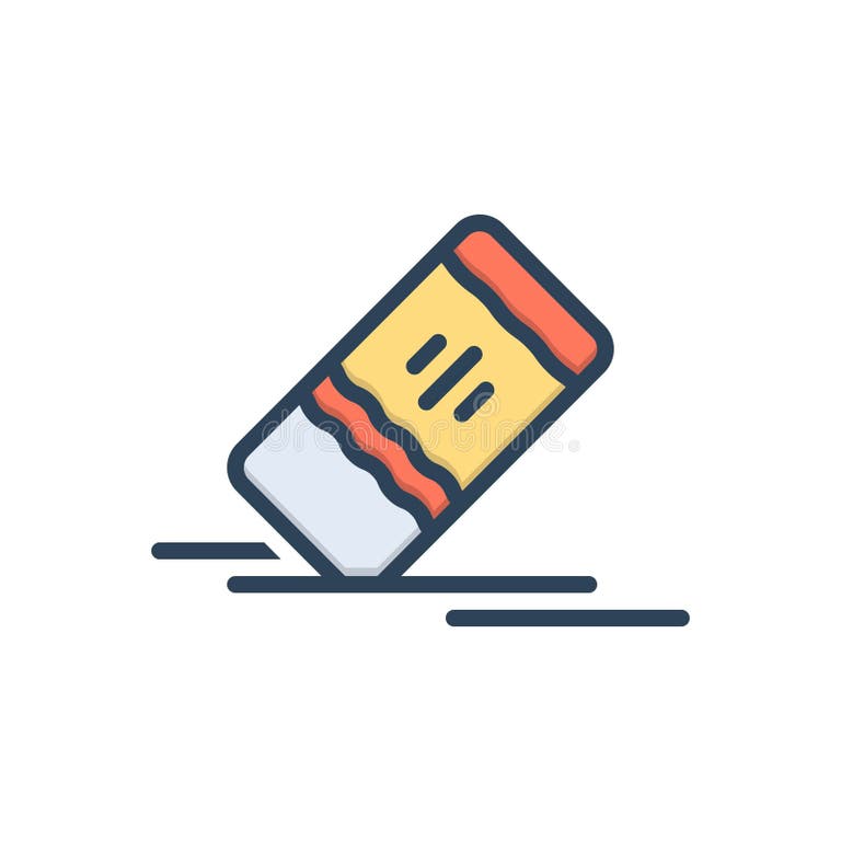 Color Illustration Icon for Eraser, Rubber and Delete Stock ...