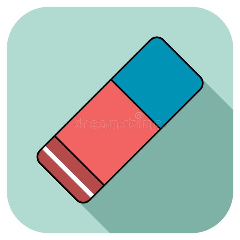 Eraser tool outline icon stock vector. Illustration of design - 127697750