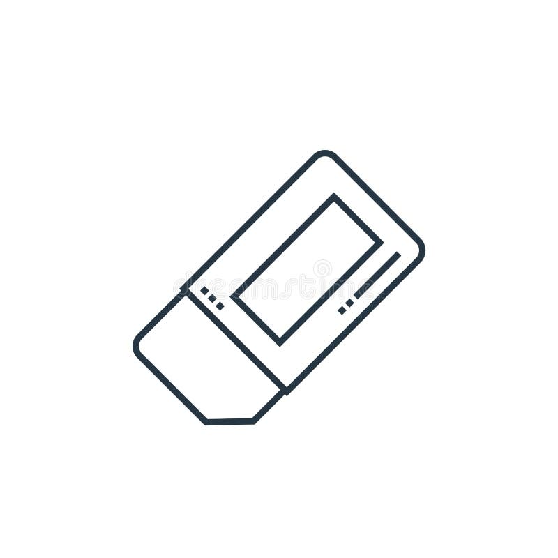 Eraser Icon Vector from School Concept. Thin Line Illustration of ...