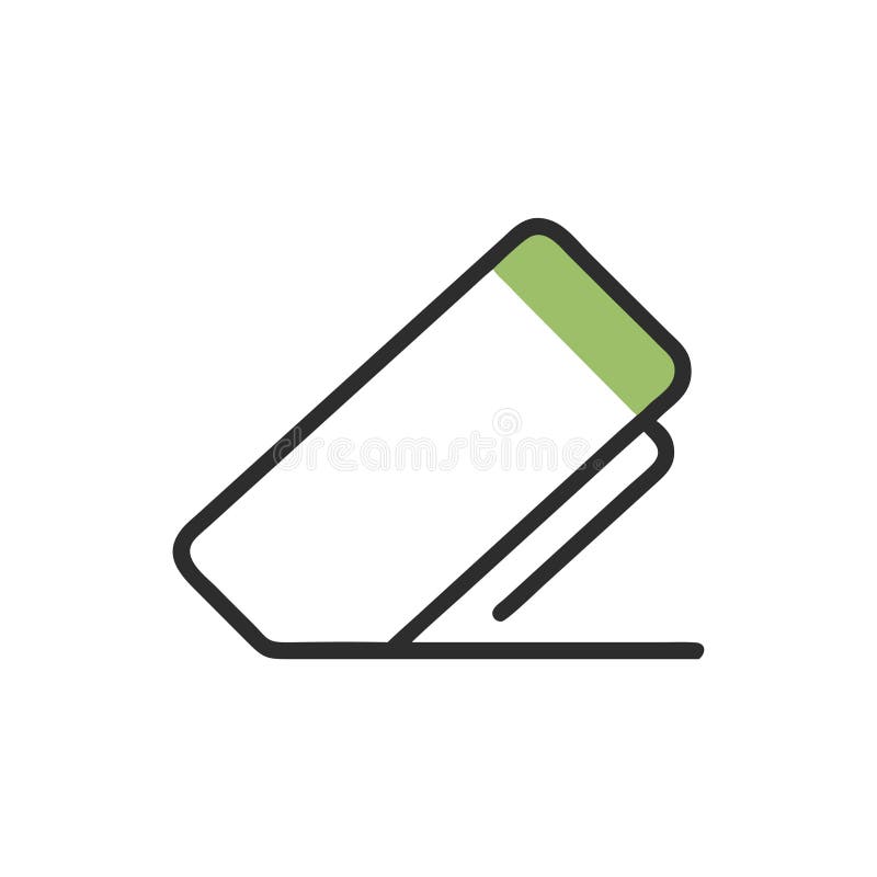 Eraser Icon for Whiteboards Stock Vector - Illustration of outline ...
