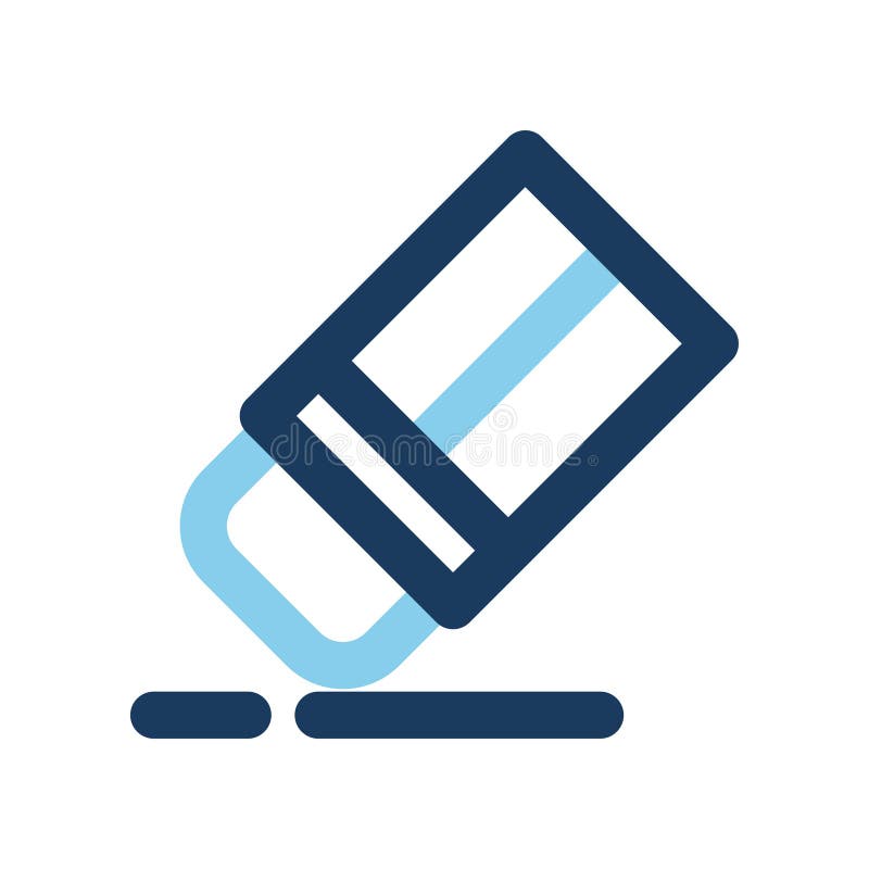 Eraser Icons Elegant Colored Lines for Office Applications, Suitable ...
