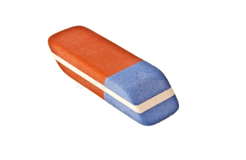 Eraser Isolated on a White Background Stock Photo - Image of rubber ...