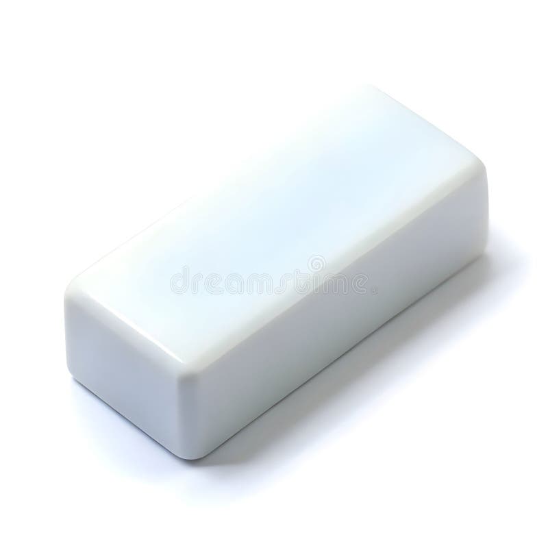 Eraser Isolated on White or Transparent Background Stock Illustration ...