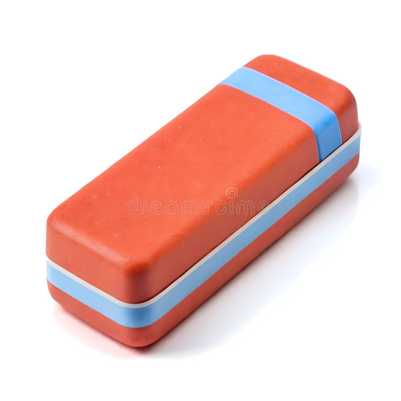 Eraser Isolated on White Background. Stock Illustration - Illustration ...