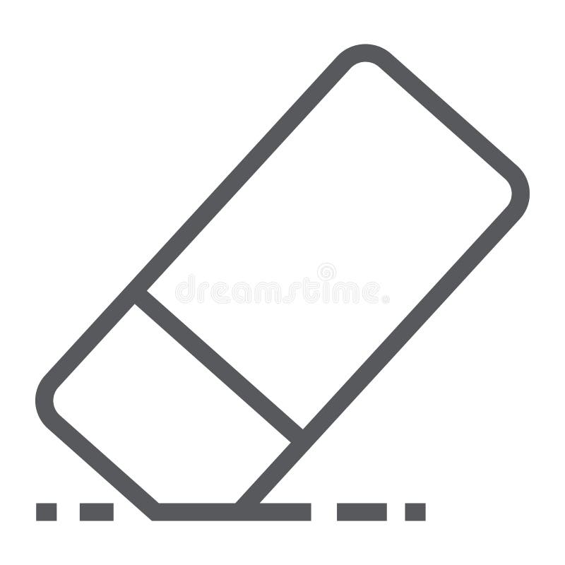 Eraser Line Icon, Education and School, Rubber Stock Vector ...