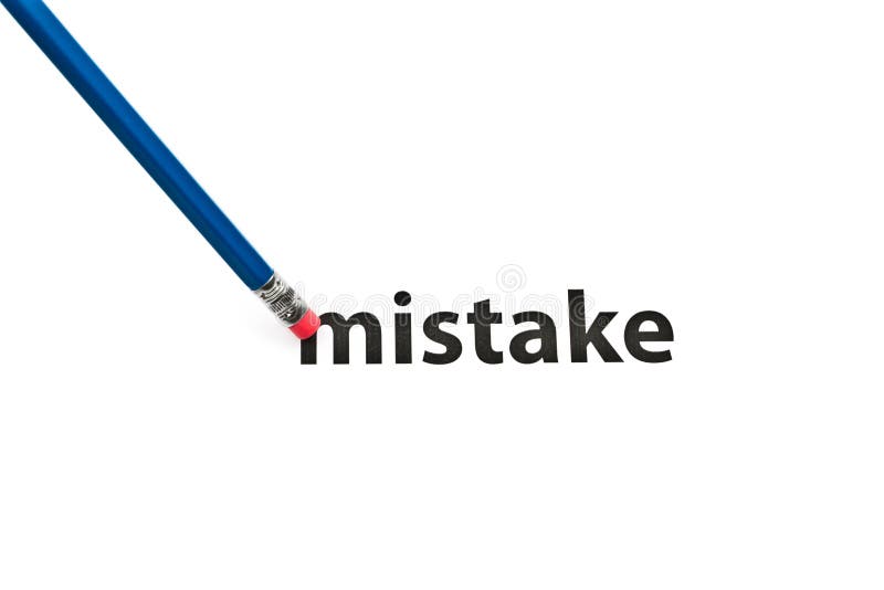 Eraser and mistake concept stock illustration. Illustration of concept ...