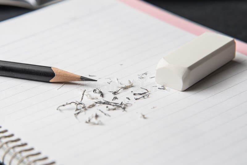 Eraser and pencil stock image. Image of education, erased - 98143377