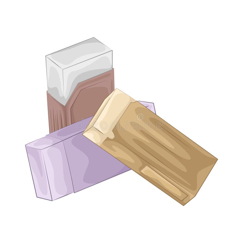 An Eraser that Can Erase Pencil Marks on Paper Gently, Flat Vector ...