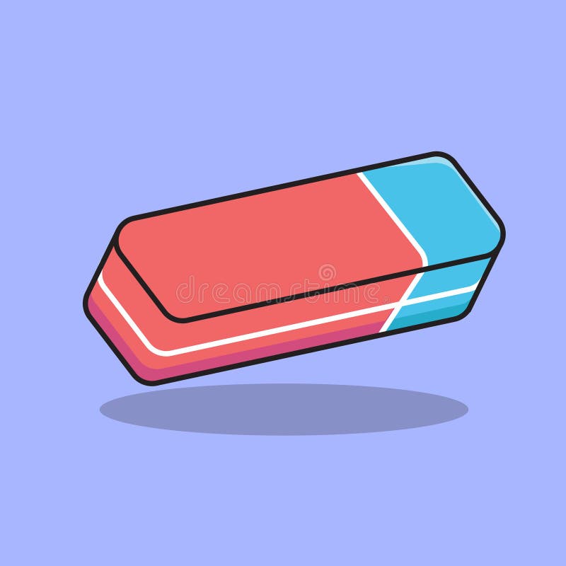Eraser Vector Design with Blue Red Color Stock Vector - Illustration of ...