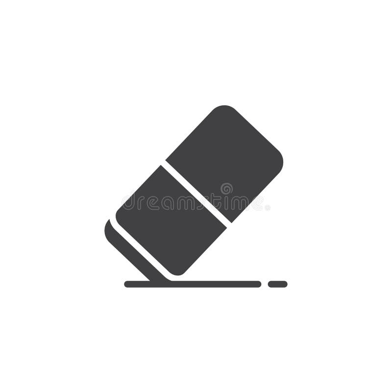 Eraser vector icon stock vector. Illustration of correct - 125575004