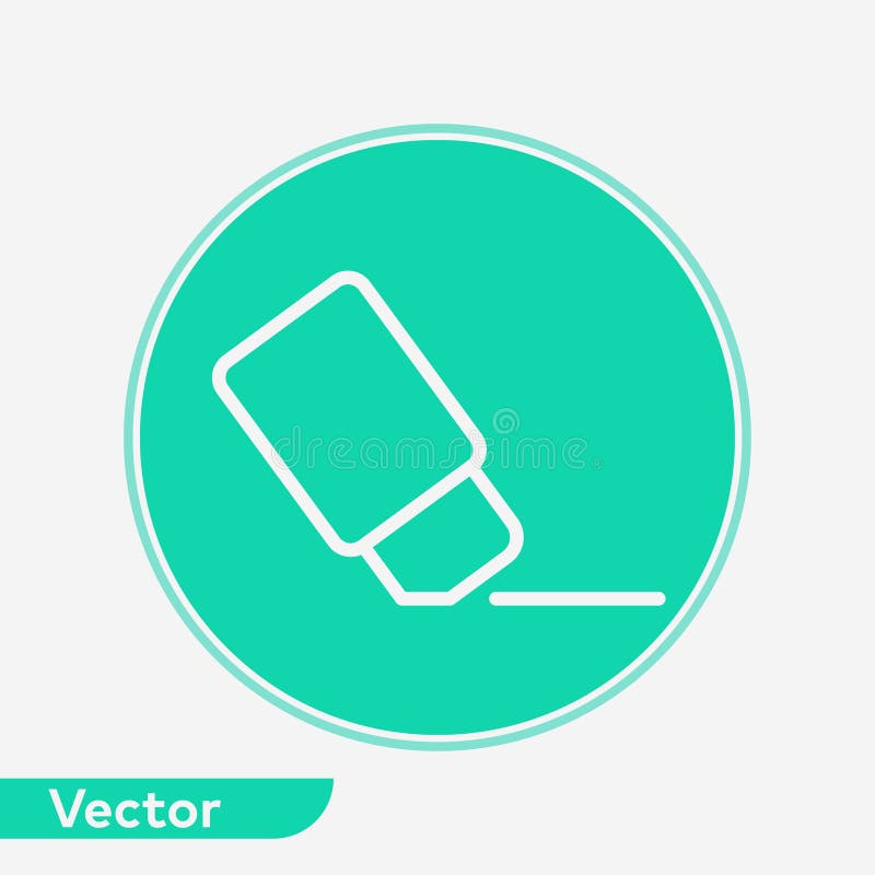 Eraser Vector Icon Sign Symbol Stock Vector - Illustration of object ...