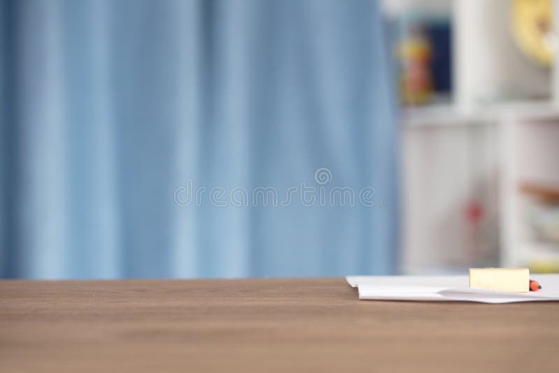Erasers and Pencils on the Indoor Table Stock Photo - Image of ...
