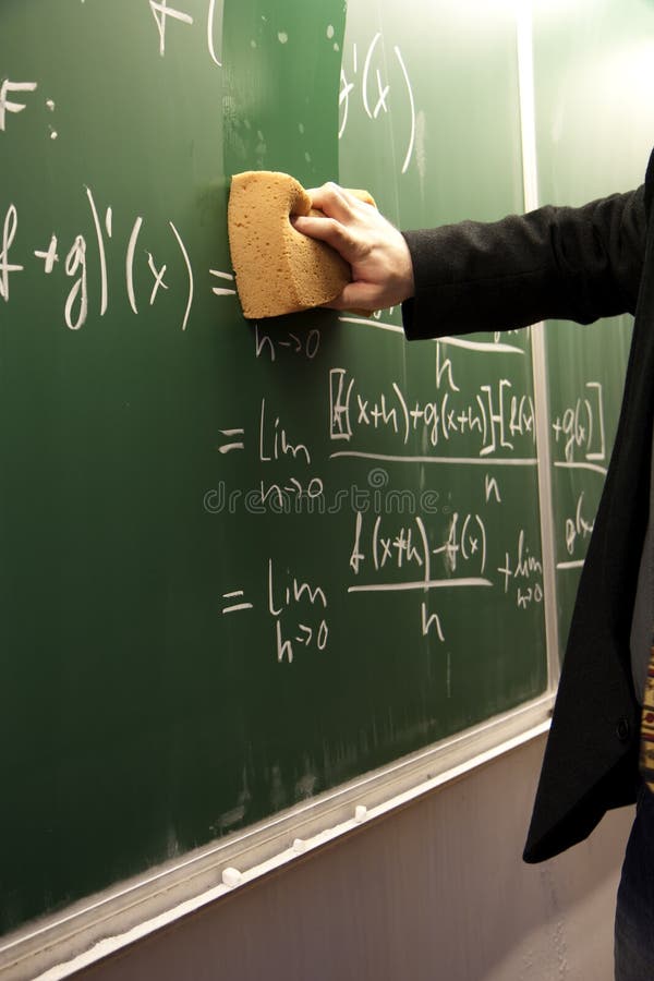 Erasing the Blackboard stock image. Image of copyspace - 2384245