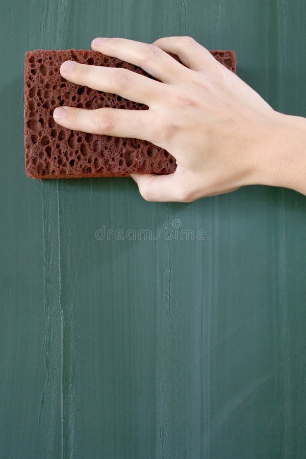 Erasing the Blackboard stock image. Image of copyspace - 2384245