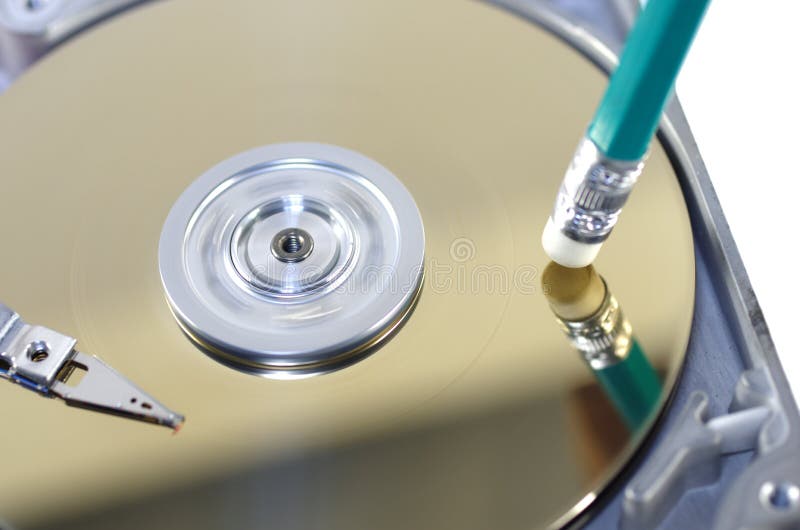 Erasing from disc data stock image. Image of data, backup - 80733809