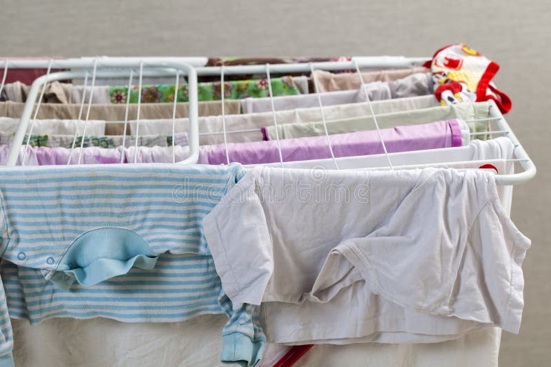Erasing Dries Clothes and Linen Home Stock Photo - Image of linen, home ...