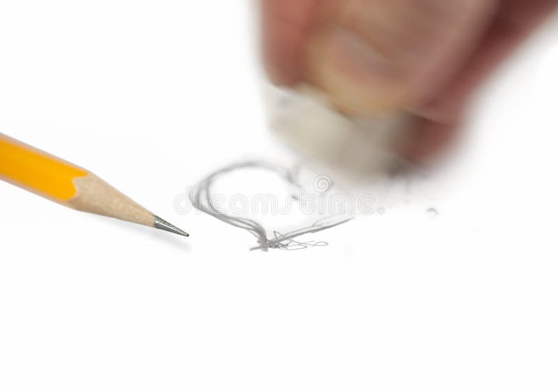 Erasing heart stock image. Image of heart, uncertain - 23370657