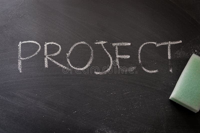 Erasing Project, Hand Written Word on Blackboard Being Erased Concept ...