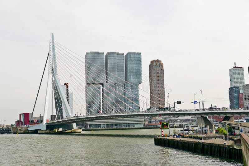 Erasmus Bridge editorial photo. Image of architecture - 87778691