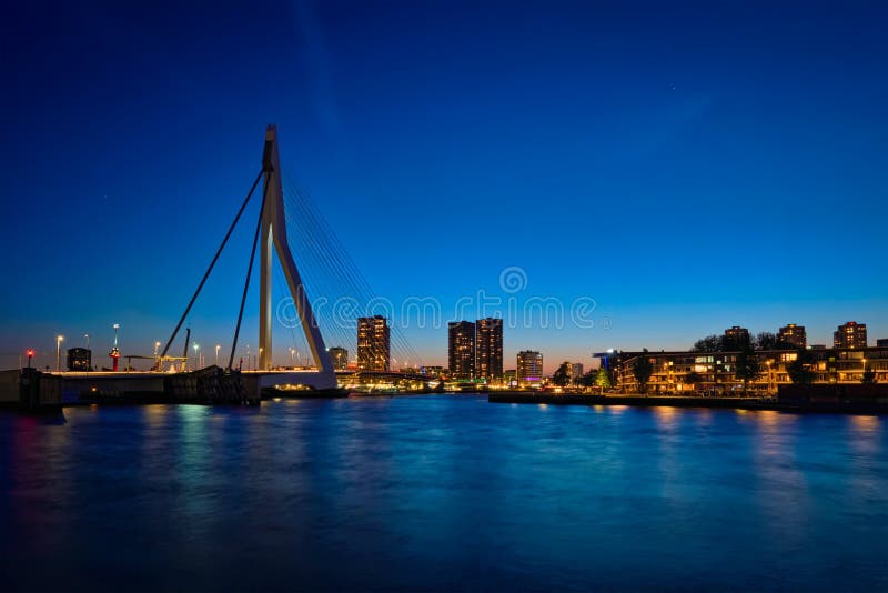 Erasmus Bridge, Rotterdam, Netherlands Editorial Photography - Image of ...