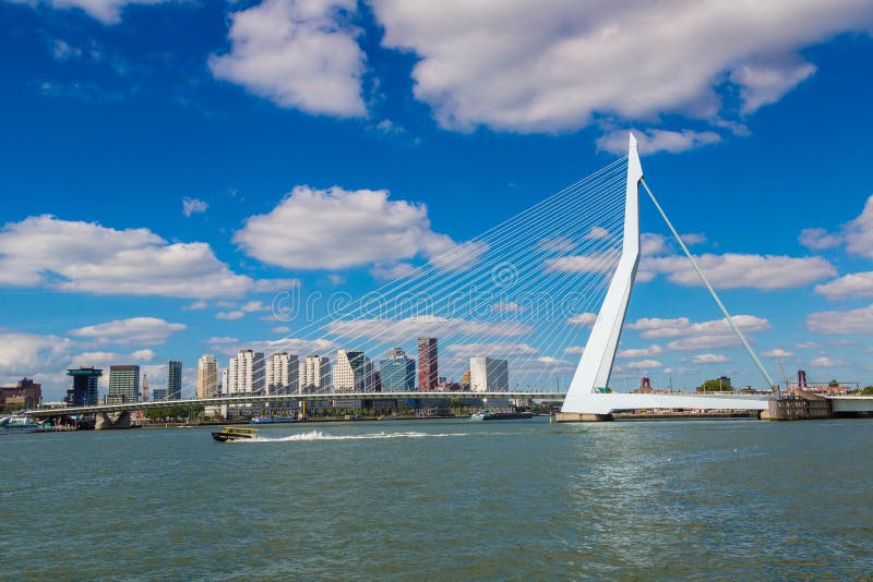 Erasmus Bridge in Rotterdam Editorial Photo - Image of holland ...