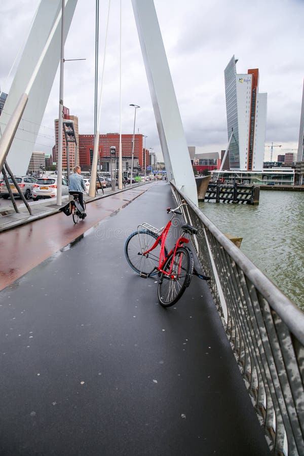 Erasmus Bridge in Rotterdam, the Netherlands Editorial Stock Image ...