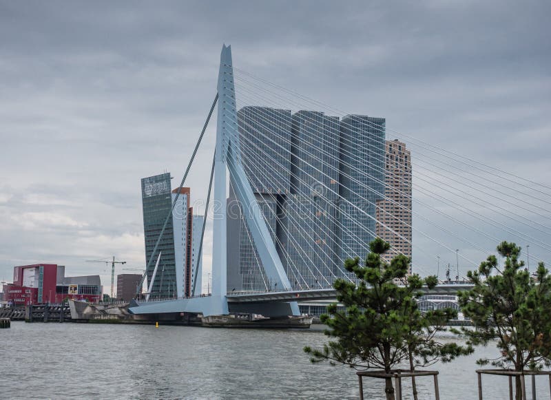 Erasmus Brug Rotterdam, Nederland Redactionele Stock Foto - Image of ...