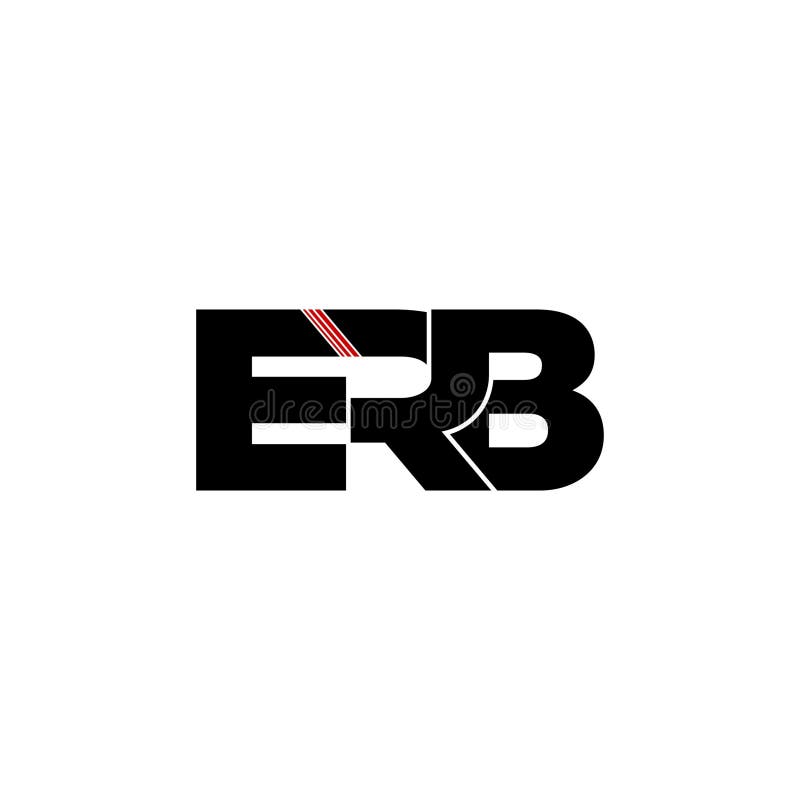 ERB Letter Monogram Logo Design Vector Stock Vector - Illustration of ...