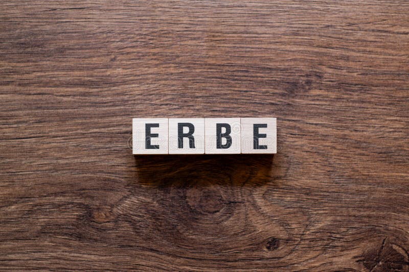Erbe - Herbal,word Concept on Building Blocks, Text Stock Photo - Image ...